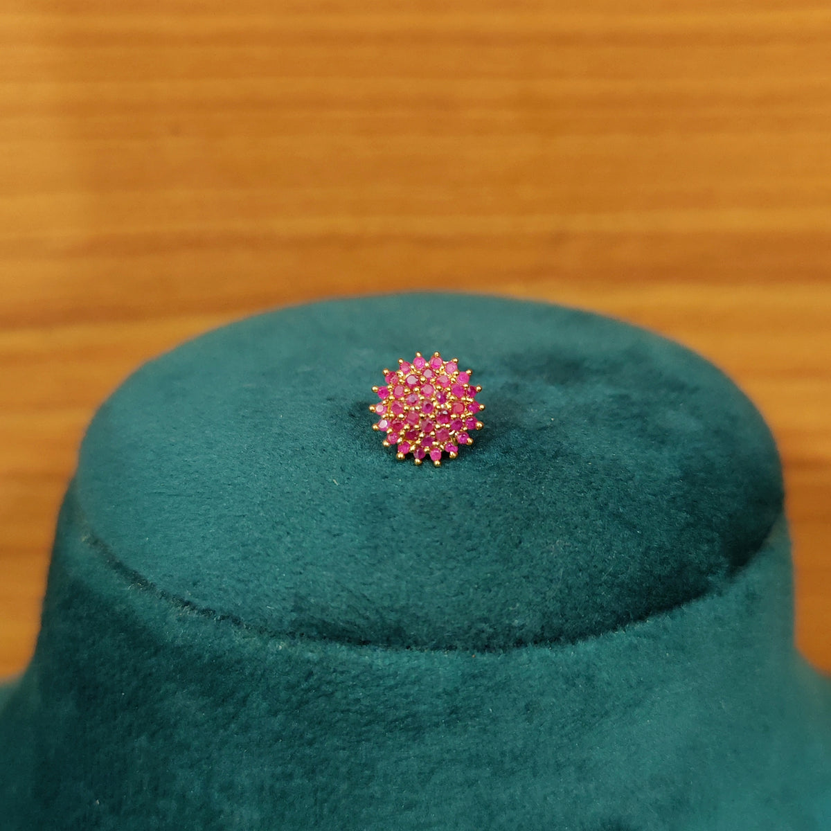 Red Colour Gold Plated Nose Pin – Sanvi Jewels