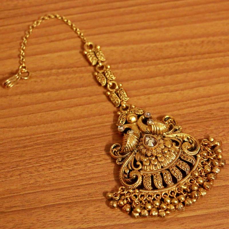 REAL GOLD LOOK ALIKE WEDDING MAANG TIKKA – Sanvi Jewels
